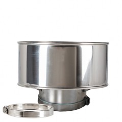 TWPro Twin Wall Insulated Pipe 150mm (6 inch) Flue Terminals Silver ...
