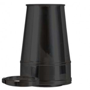 150mm Black Cone Top Cowl – Flue Terminals from Flue Supplies UK