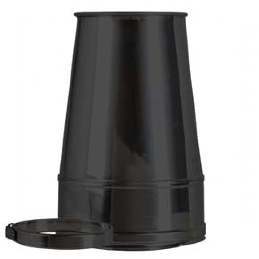150mm Black Cone Top Cowl – Flue Terminals from Flue Supplies UK