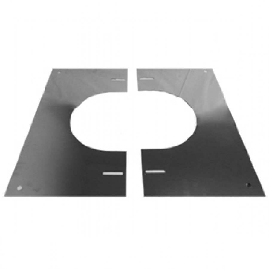 150mm Stainless Steel Finishing Plate 0° - 30° from Flue Supplies UK