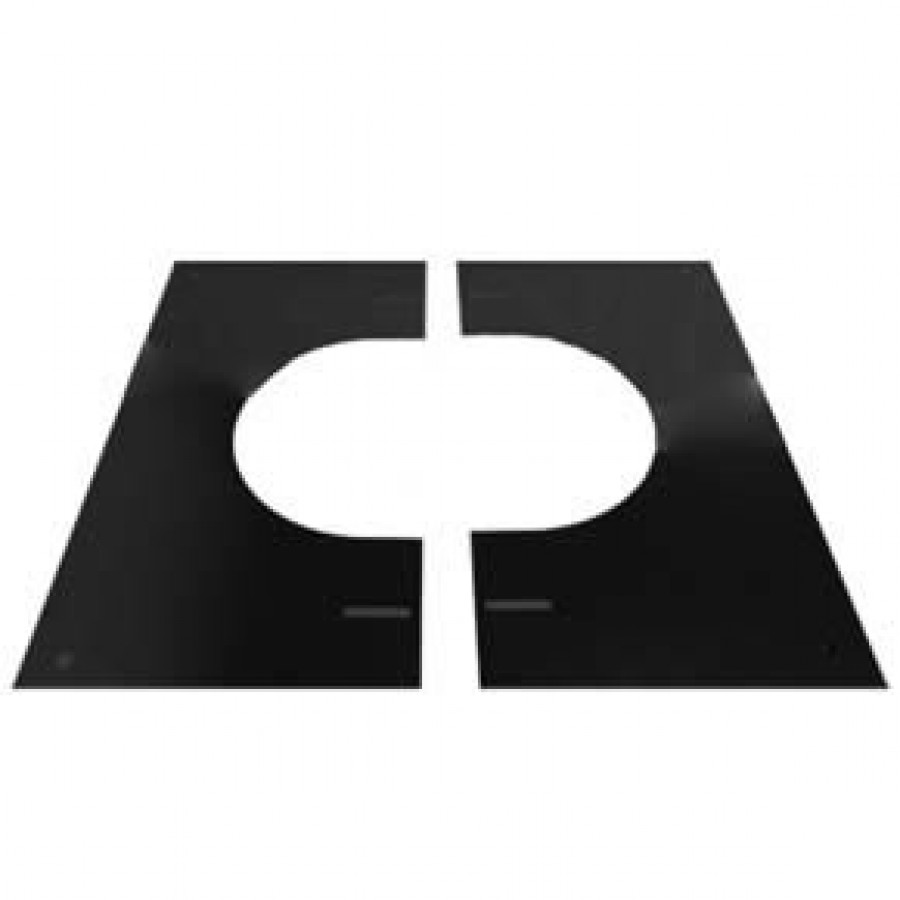 150mm Black Firestop Cover Plate – Firestops from Flue Supplies UK